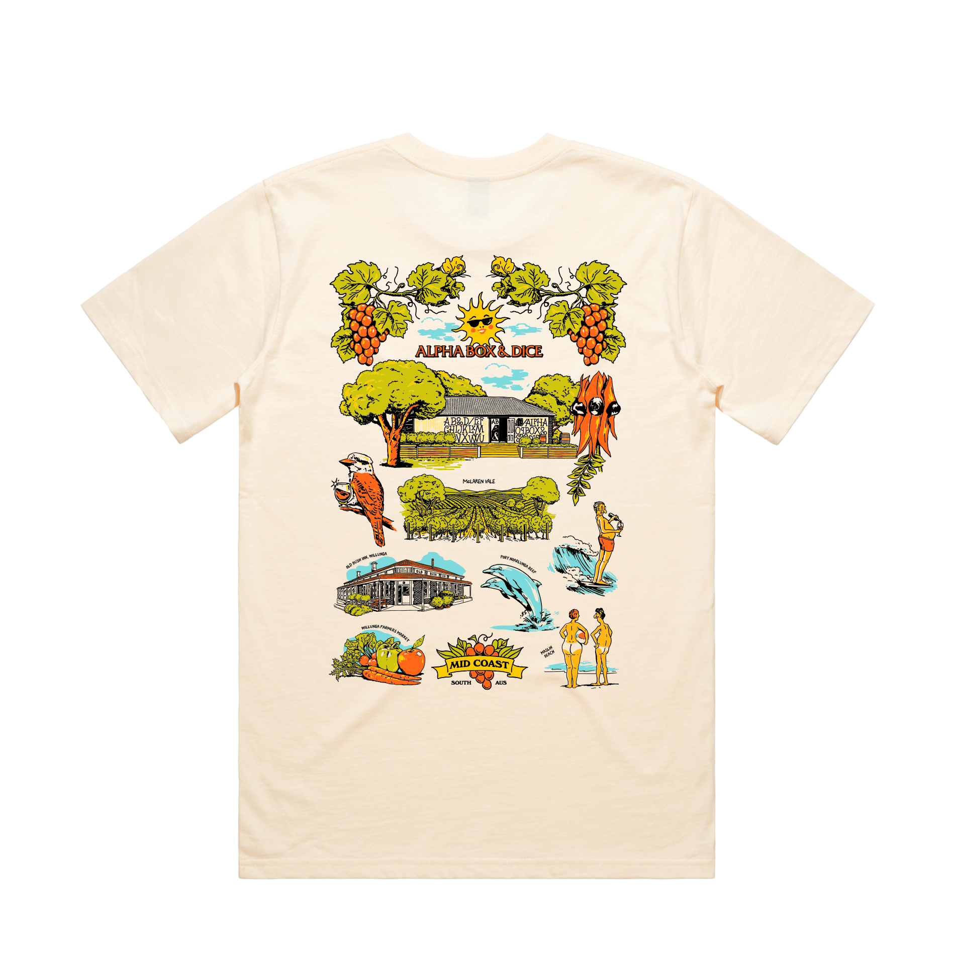 Mid Coast T-shirt – Alpha Box & Dice